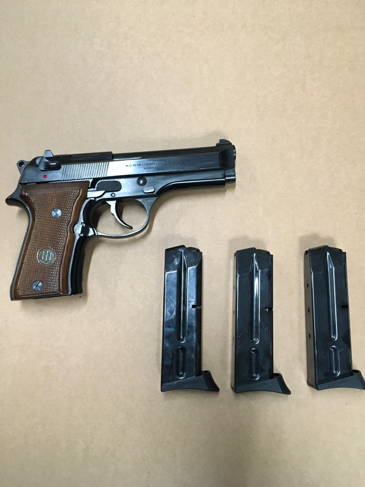 Beretta model 92 sb compact 9 parabellum 9mm Luger 17320102 ...