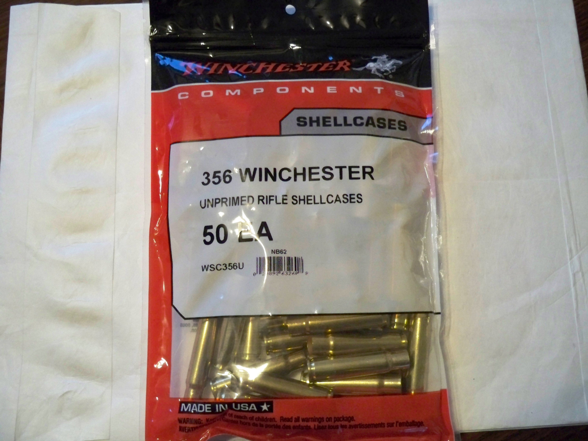 Winchester 356 Brass New 50/bag .356 Win. 15336327 - GunAuction.com