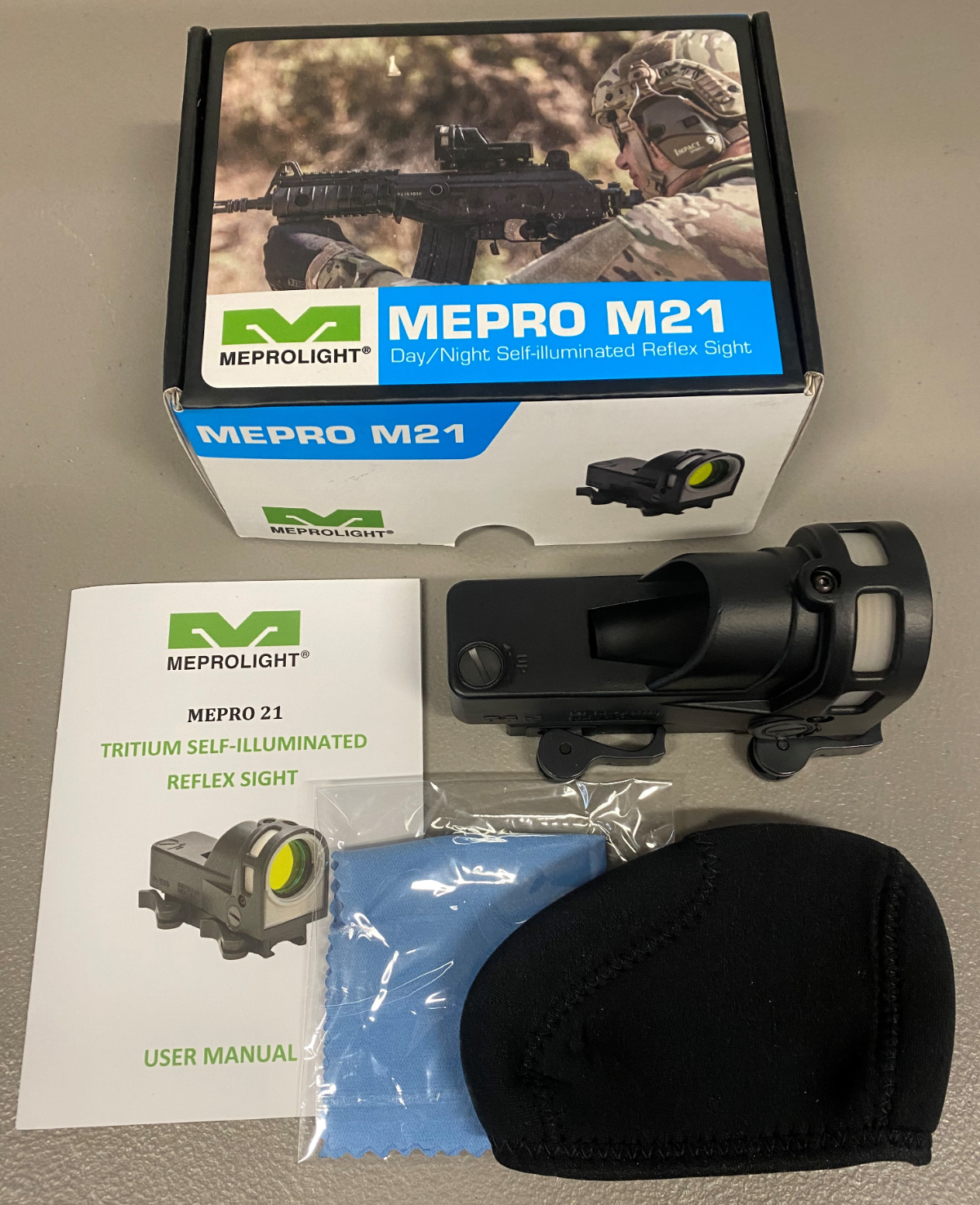 Meprolight New Mepro 21 Reflex Sight with QD Mount. Fiber Optic ...