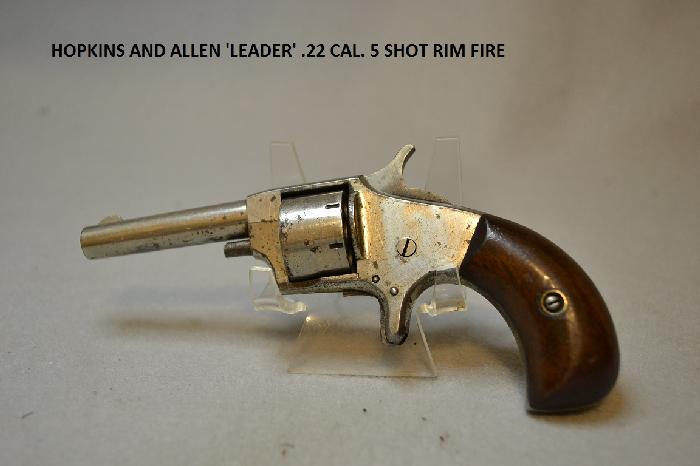 Hopkins & Allen Antique Spur Trigger .22 Rim Fire 'Leader' For Sale at ...