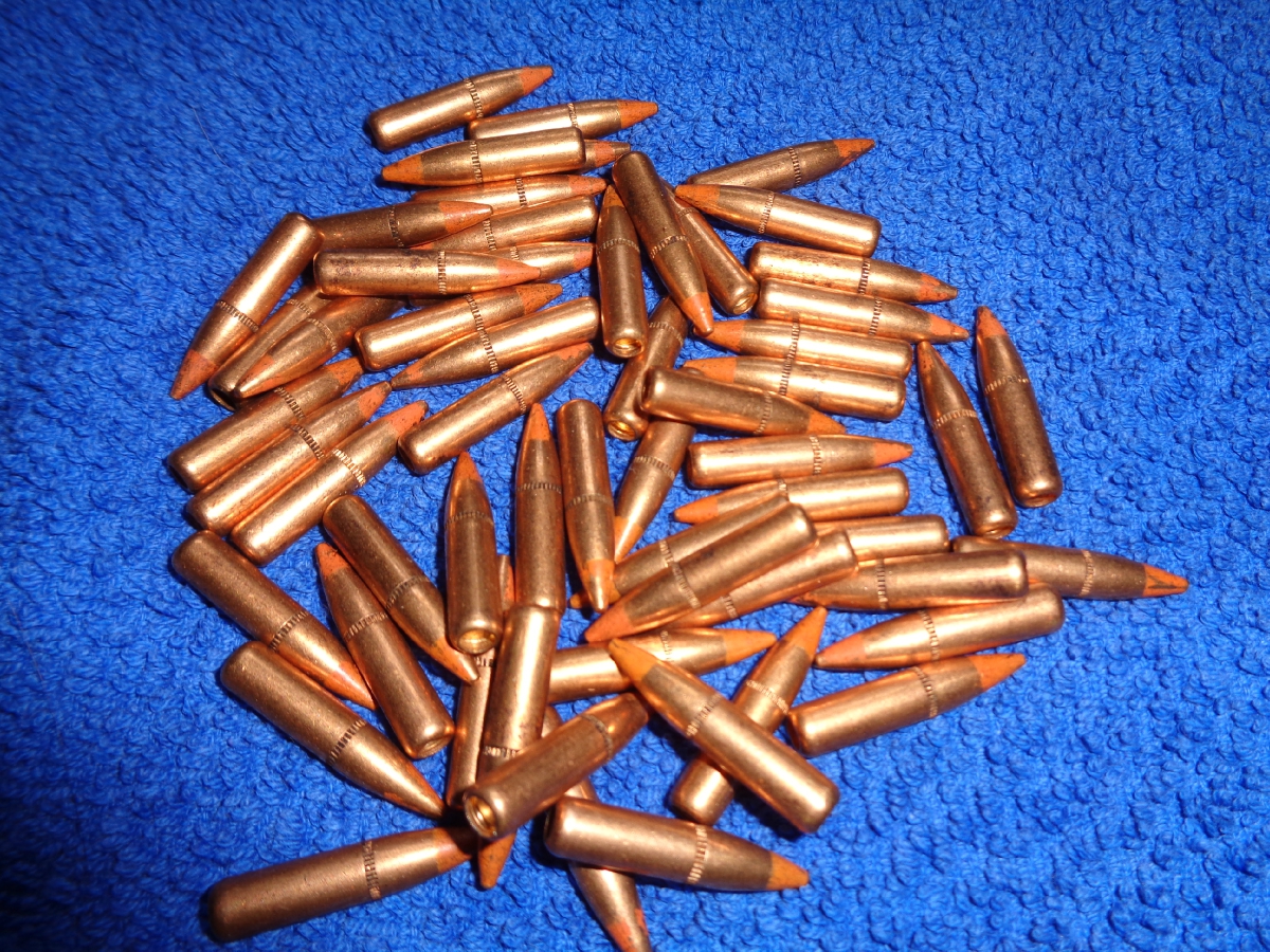 100- 223/5.56 NATO 64 grain Orange Tipped M856 Trcaer bullets 5.56mm ...