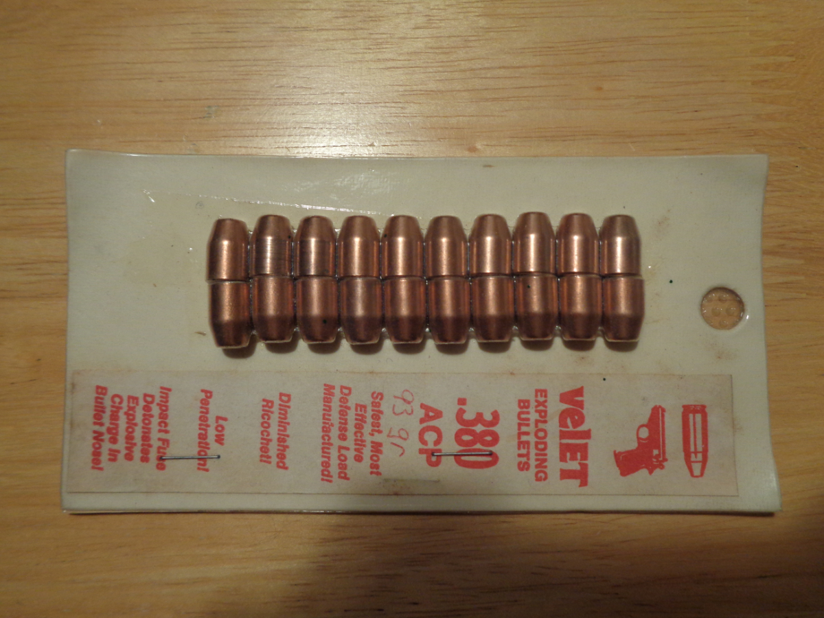 Sealed Factory package of 20 95 grain Velet Exploding 380/9mm bullets ...