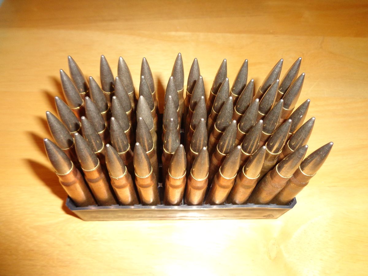 50 rounds of WWII German Military issued 8mm (8x57) SMK ammo 8mm Mauser ...