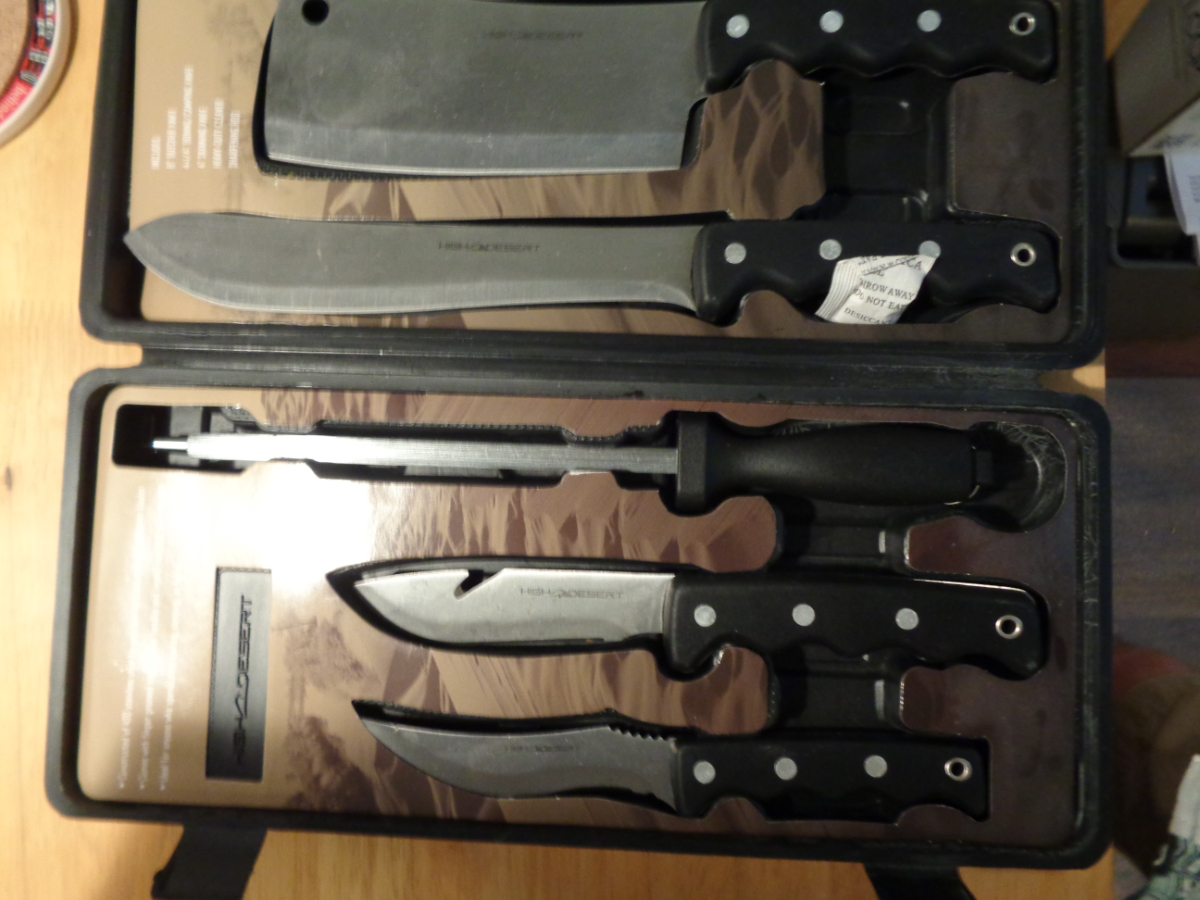High Desert High-Desert 5pc Big Game Butcher Hunting Knife Kit 17304937 ...