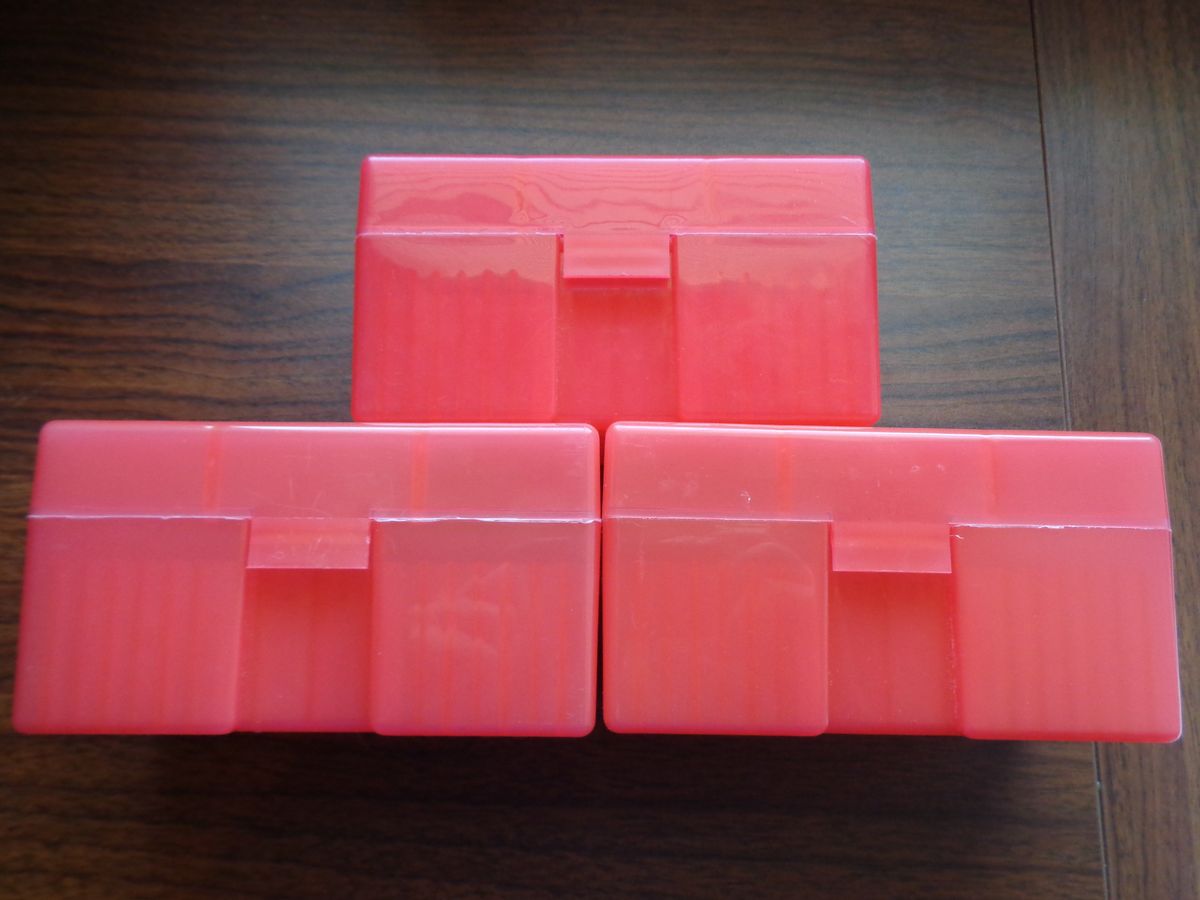 STI Guns Set of 3 Red plastic 50 round rifle ammo storage boxes for 308 ...