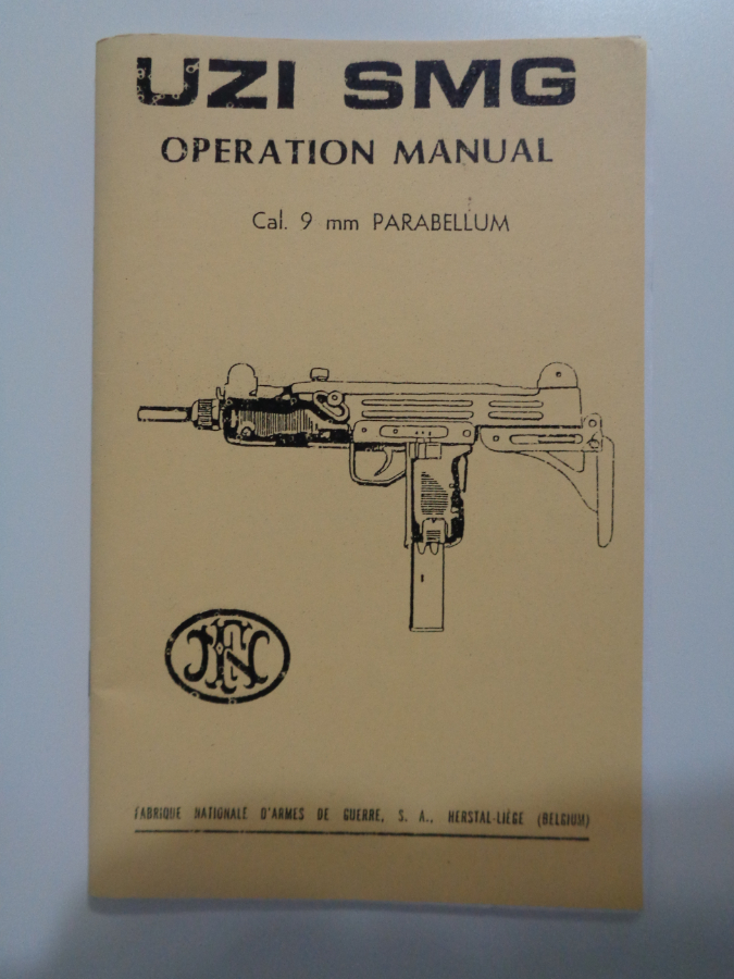 FN Uzi SMG operators manual 9mm Luger 17341903 - GunAuction.com
