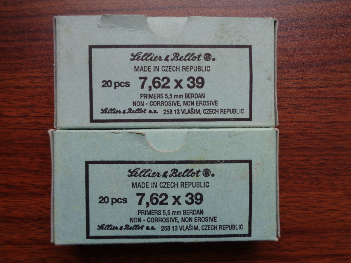 20 round box of Sellier & Bellot 7.62x39 124 grain Full Metal Jacket ...