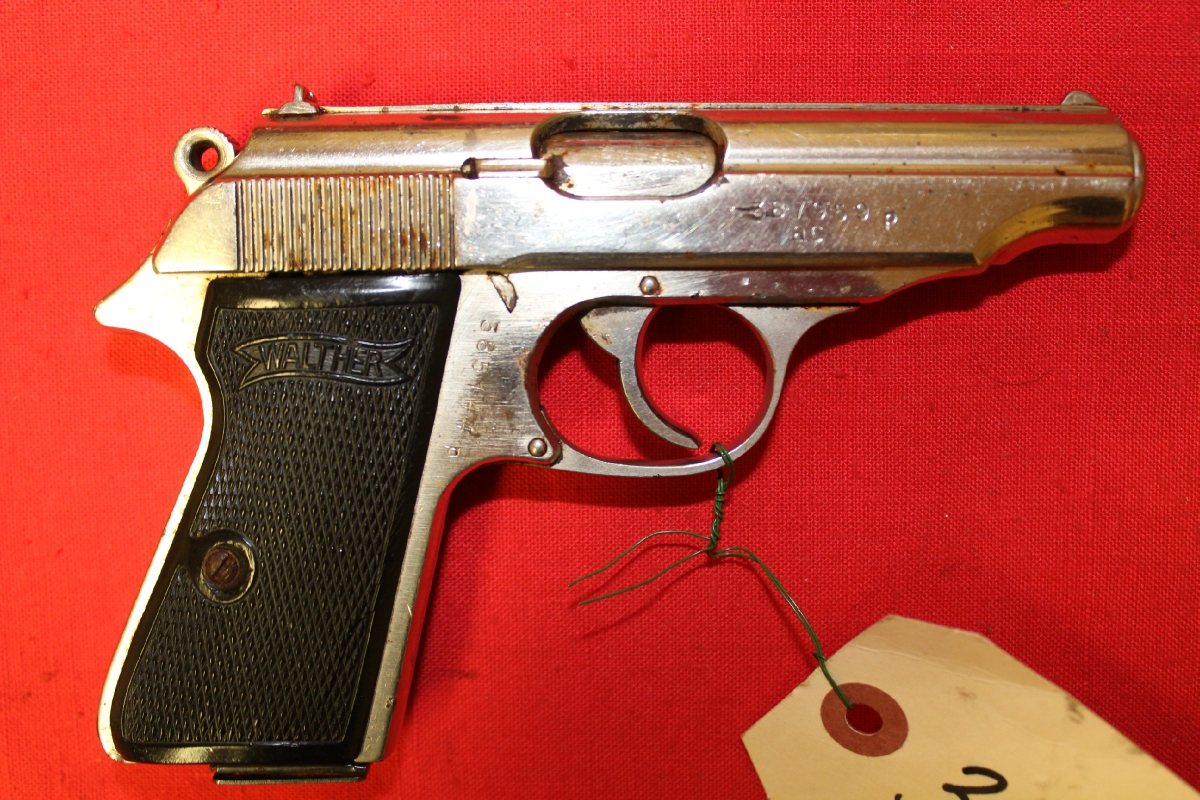 Walther Pp Model Ac Marked Nickel .32 Auto (7.65 Browning) For Sale at ...
