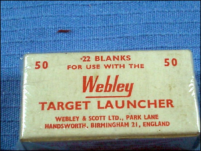 Webley & Scott 22 Blank BRITISH Webley Target Launcher Box 13502214 ...