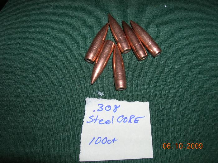 100ct. 147gr. .308 Steel Core Rifle Bullets For Sale at GunAuction.com ...