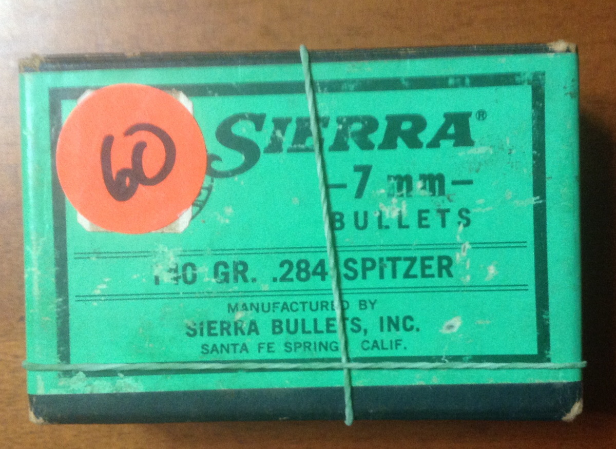 Sierra Reload Bullets - 7mm .284 Spitzer 140 Grain - 1 box, opened - 60 ...