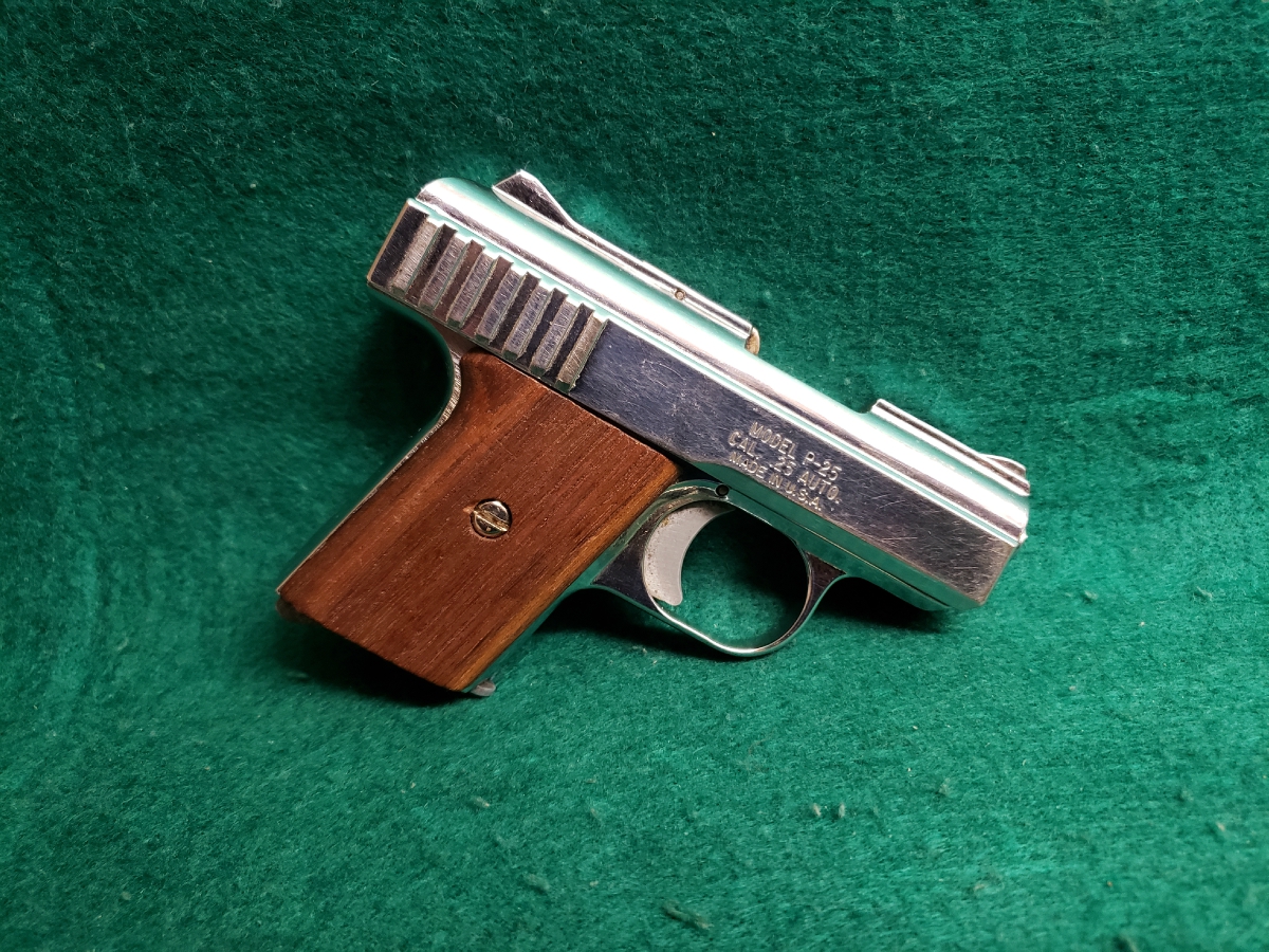 Raven Arms Model P-25 Chrome 2.5 Inch Barrel Pocket Gun. W-One Magazine ...