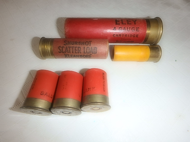 Several Neat Old Paper Shells 4 Gauge Eley 60 Mm Winchester M-4 Better ...