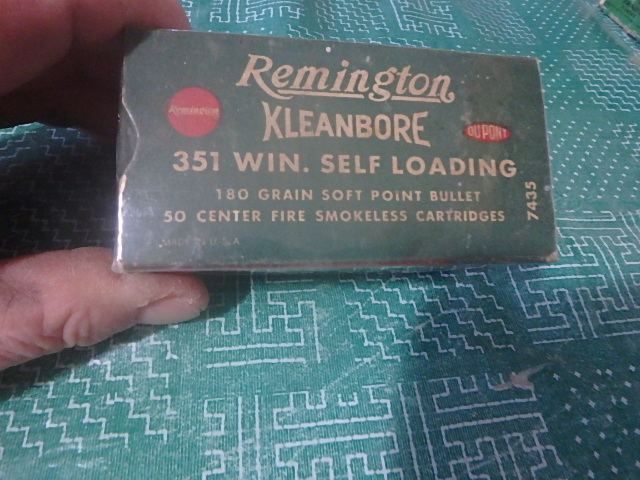 Old Remington Box Of 351 Winchester Self Loading Ammo .351 Wsl For Sale ...