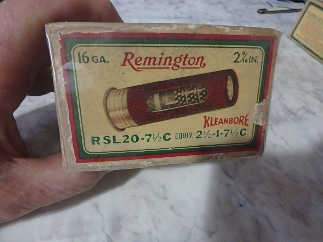 Remington Full 16 GA Klean-Bore Scatter Load Window Shell Box No 7-1/2 ...