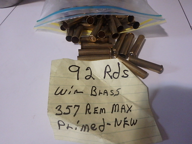 Winchester 92 ROUNDS NEW 357 REMINGTON MAX BRASS PRIMED .357 Remington ...