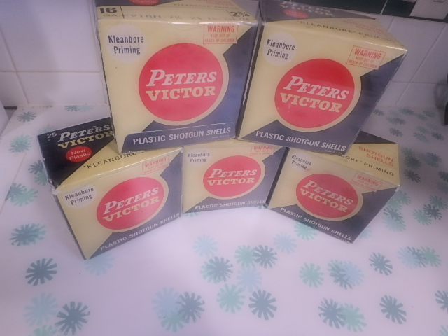 Peters Cartridge Company 5 FULL REAL NICE 16 GA OLD PETERS BOXES 7-1/2 ...