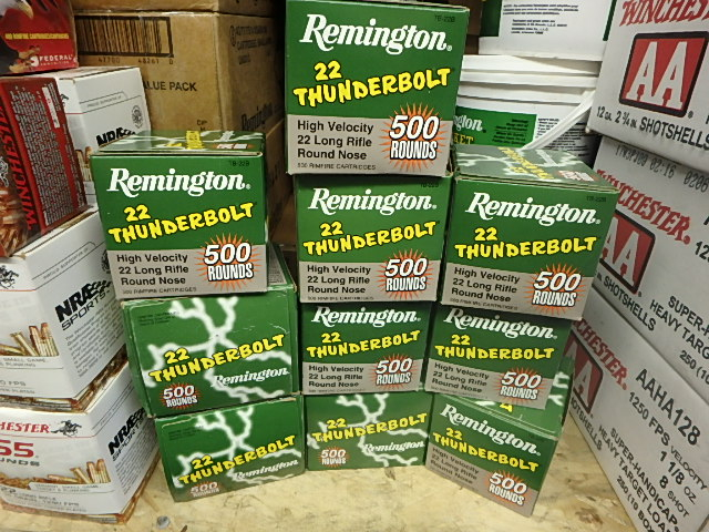 Remington 10 FULL 500 RD BRICKS OF 22 LONG RIFLE AMMO LIKE NEW ROUND ...