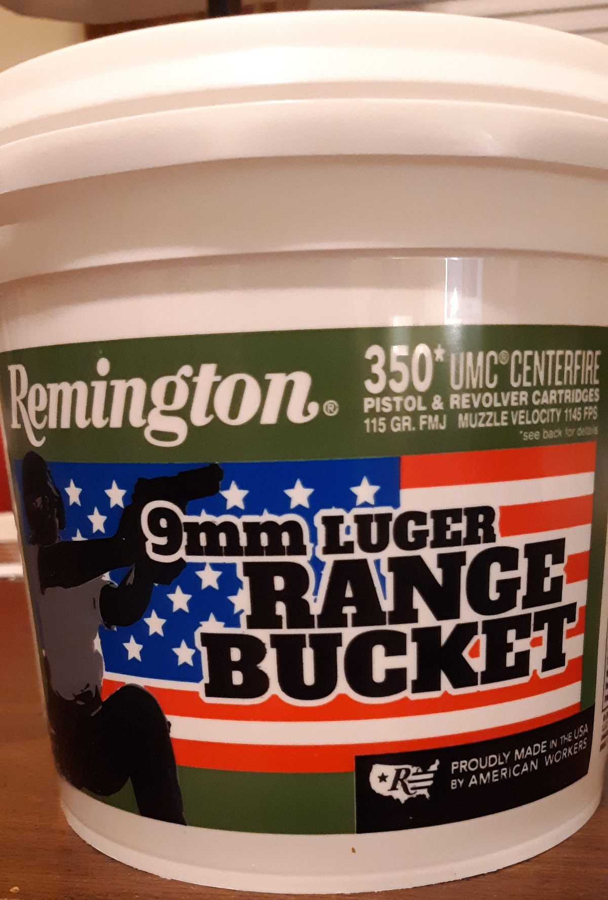 Remington 9MM Luger 115GR FMJ UMC 350 Round Range Bucket 17123000 ...
