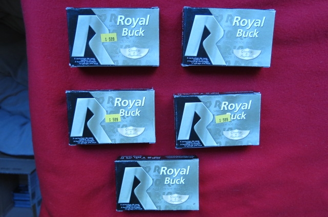 12 GA Royal OO Buckshot 2 3/4" 9 Pellets 1345 FPS Five Boxes (25 Rounds ...