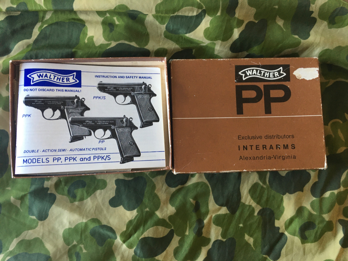 1960`s Walther PP Interarms Brown Box & Manual Factory Gun Box .380 ...