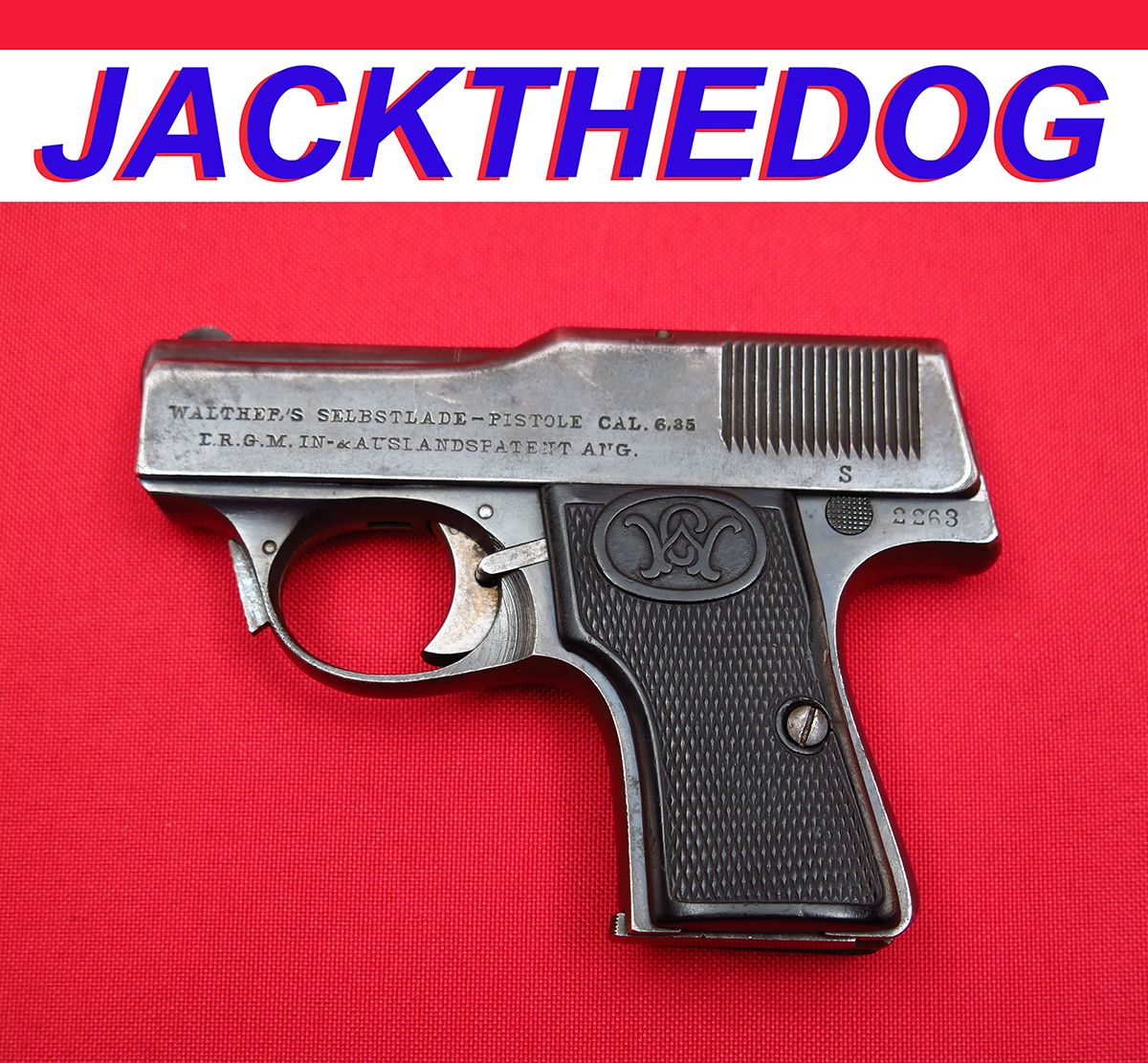 Walther MODEL 1 FIRST VARIATION... MATCHING, ORIGINAL, NON-IMPORT ...