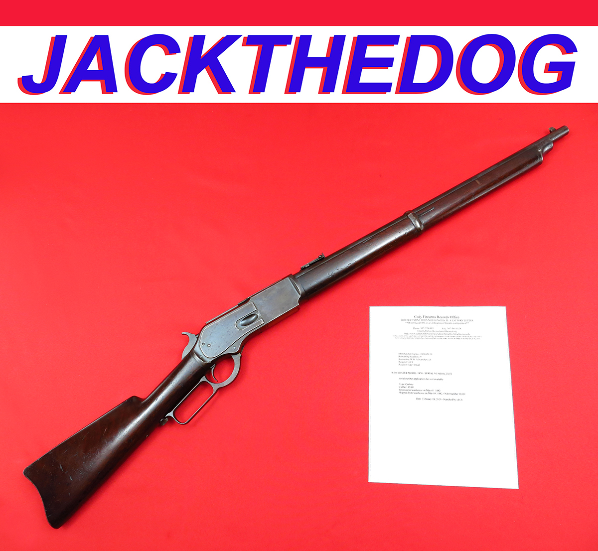 Winchester MODEL 1876 CARBINE (SECOND MODEL)... VERY GOOD ORIGINAL ...