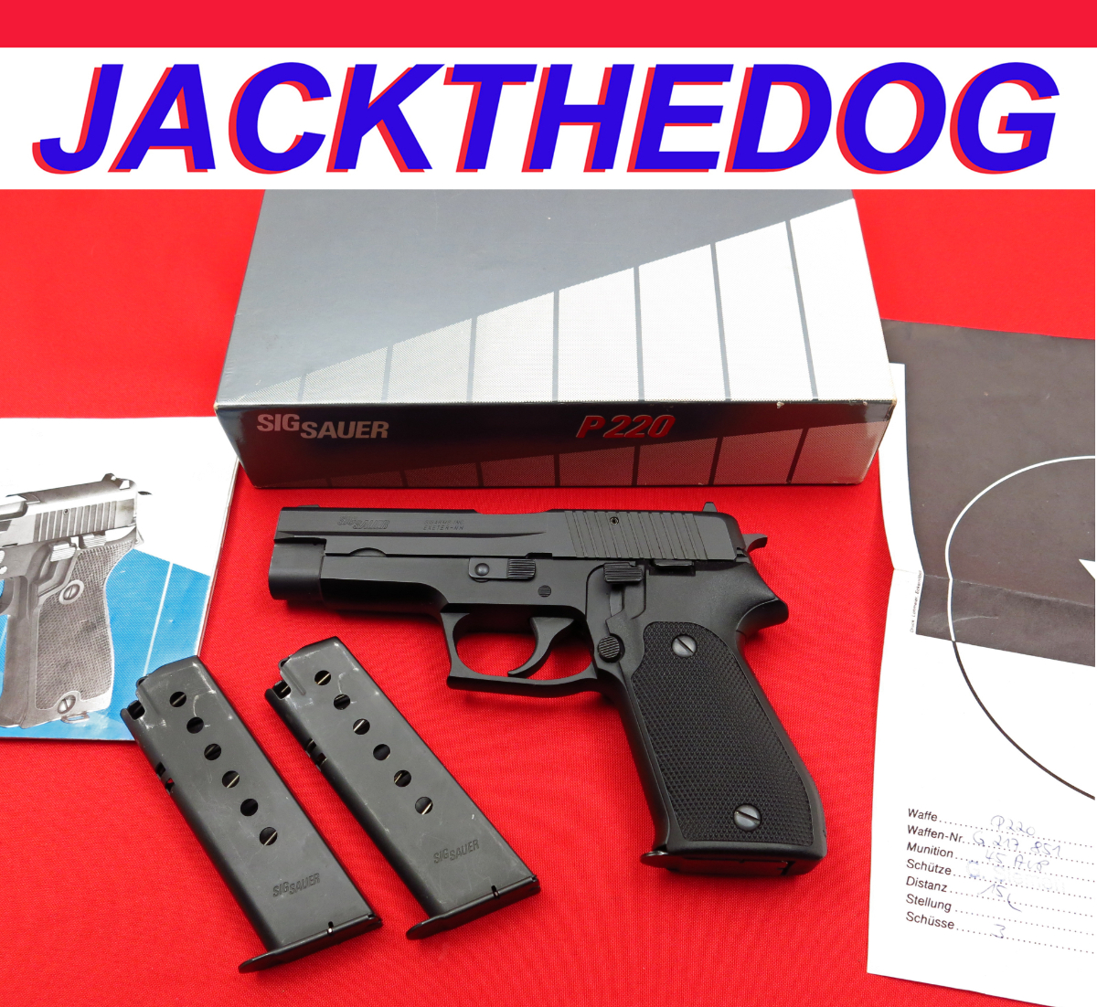 SIG Sauer P220 .45 ACP...98 CONDITION IN ORIGINAL BOX W/ 3 MAGS & TEST ...