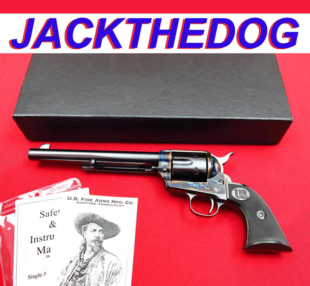 USFA SINGLE ACTION ARMY... DOME BLUE & CASE COLORS, 7-1/2", .45 LC ...