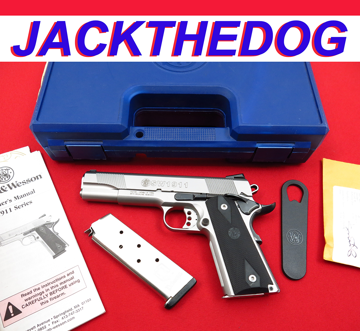 Smith & Wesson MODEL SW1911 .45 AUTO... STAINLESS, SEMI-CUSTOM... GOOD ...