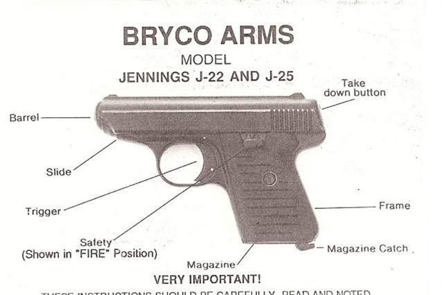 Smith & Wesson Jennings Firearms Model J-22 and J-25 Pistol Manual by ...