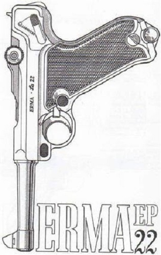 Erma Werke 22 caliber German made ERMA EP-22. Reference (47) .22 LR ...