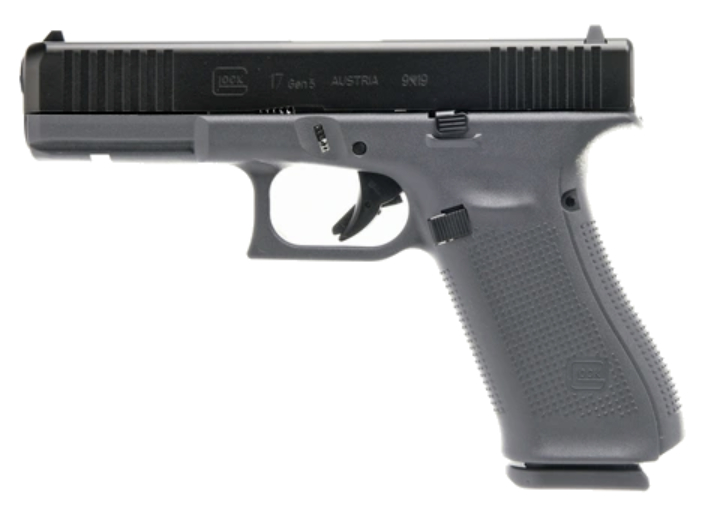 Glock G17 G5 9MM 17+1 4.49" FS GRAY 3-17RD MAGS FRONT SERRATIONS 9mm ...