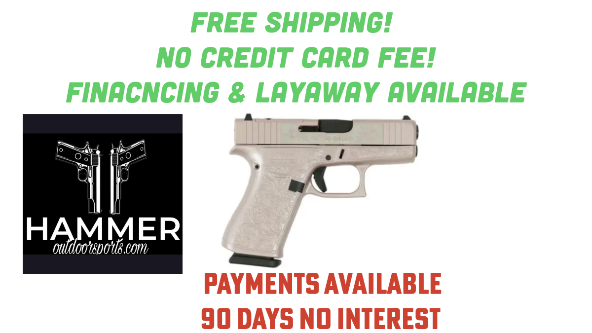 Glock 43x Custom Engraved "Glock N Roses" Subcompact Handgun 9mm 9mm ...