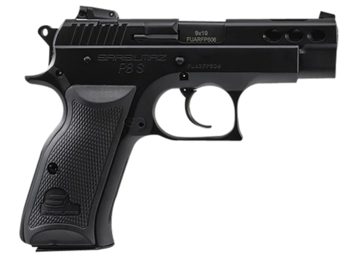 SAR Arms Sar USA, P8S, Compact, 9mm Luger, 3.80" Barrel, Black, Black ...