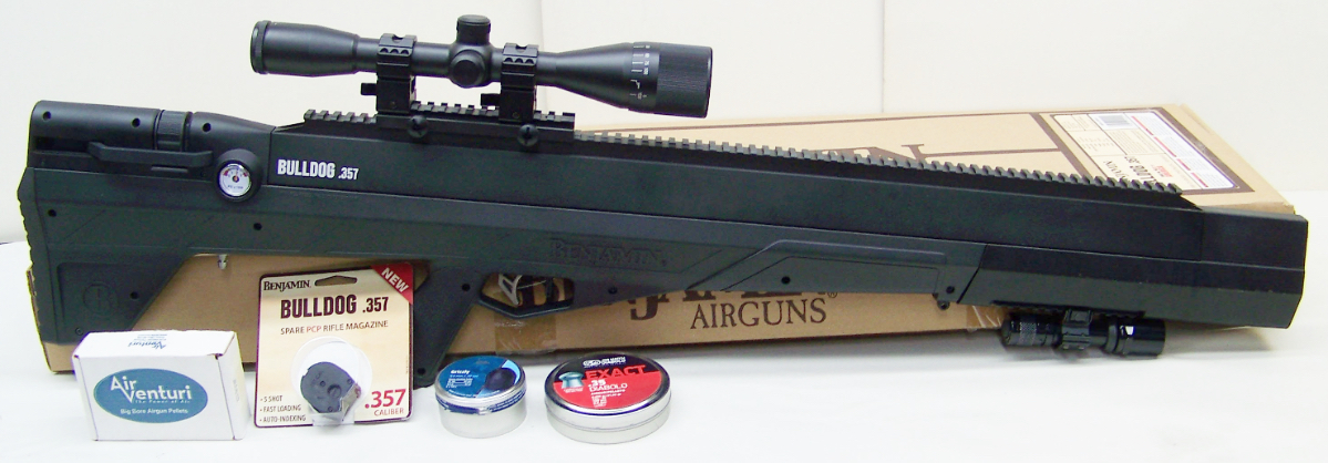 Benjamin Bulldog .357 PCP Airgun In Box w/Extras Free Shipping .357 ...