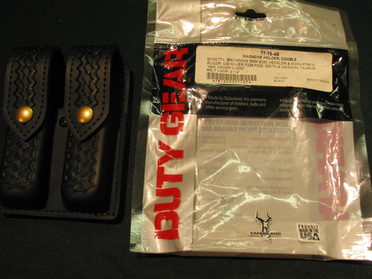 SAFARILAND DOUBLE MAGAZINE BASKET WEAVE POUCH-NEW 16720257 - GunAuction.com