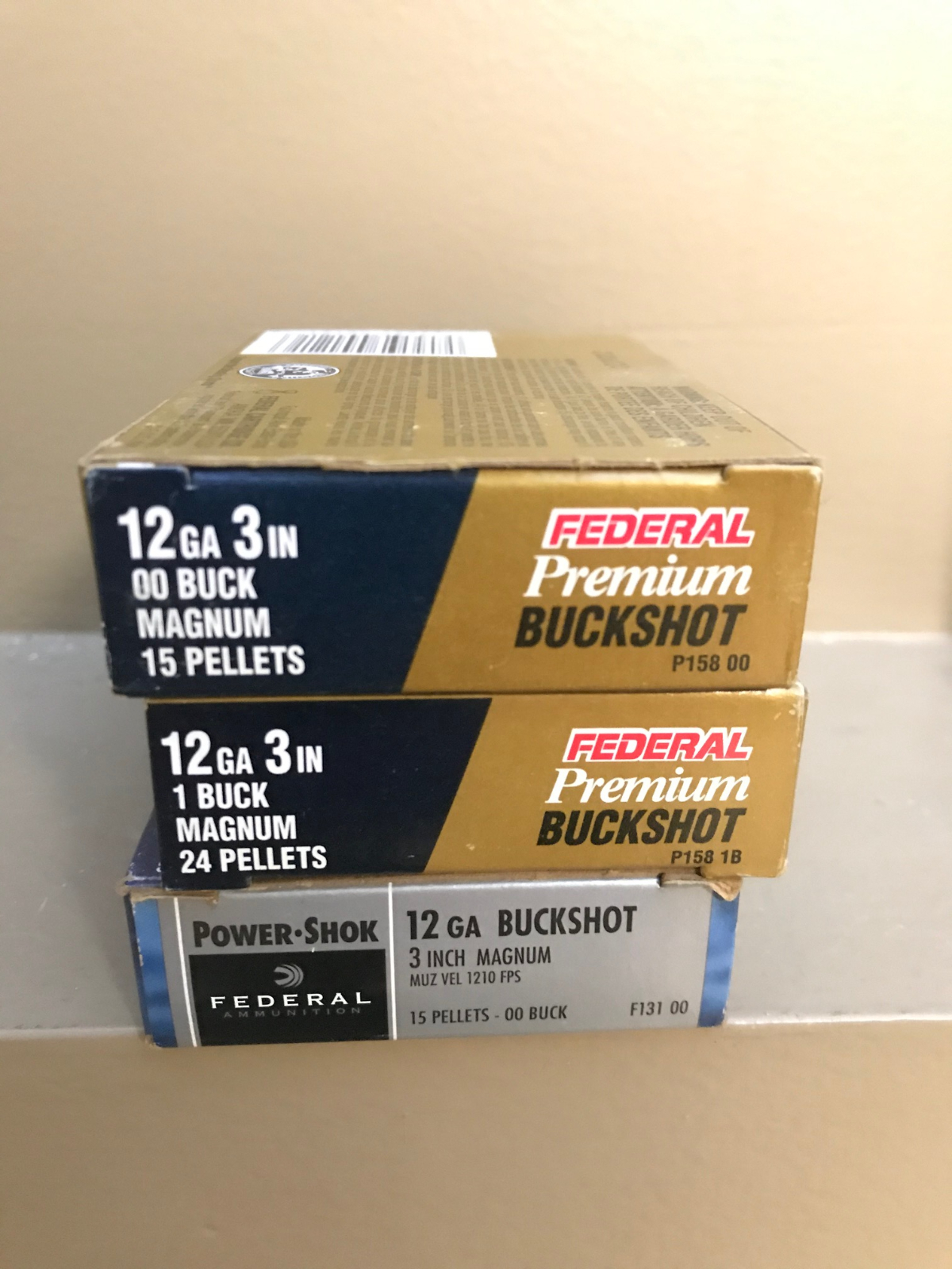 Federal 3 inch buckshot (three boxes) 12 GA 17182648 - GunAuction.com