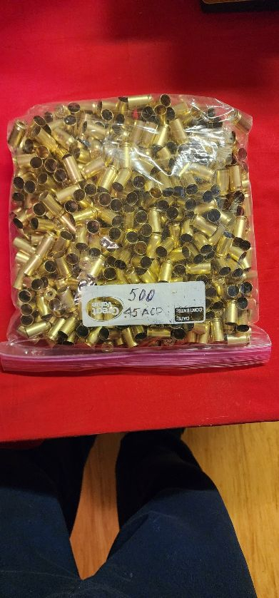 Mixed 500 brass casings of Polished .45 ACP 17346780 - GunAuction.com