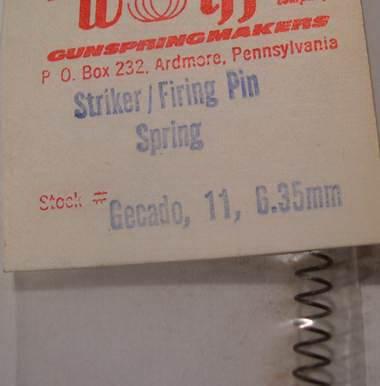 Gecado 11 6.35mm Firing Pin Spring For Sale at GunAuction.com - 9081997