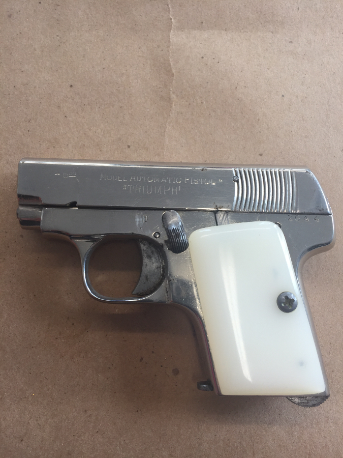 Ruby Triumph. Nickel Plated. .25 Acp For Sale at GunAuction.com - 14806841