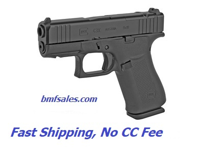 Glock 43X GEN-5 MOS with Fixed Sights 10+1 NIB 9mm Luger 17312868 ...