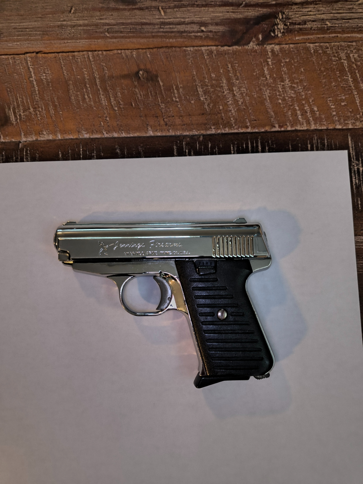 Jennings/Bryco PREOWNED BRYCO # 38 PISTOL WITH CHROME FINISH. .380 ACP ...