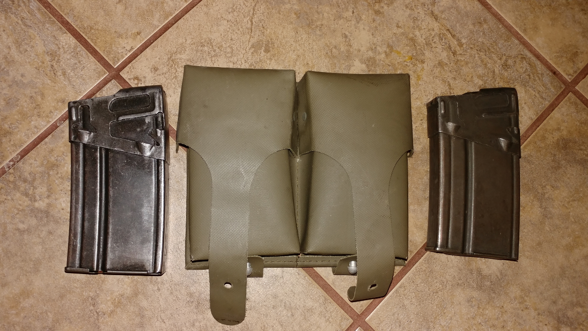 2 20 Round Magazines And Double Mag Pouch C308, Cetme, Hk 91 G3 For ...