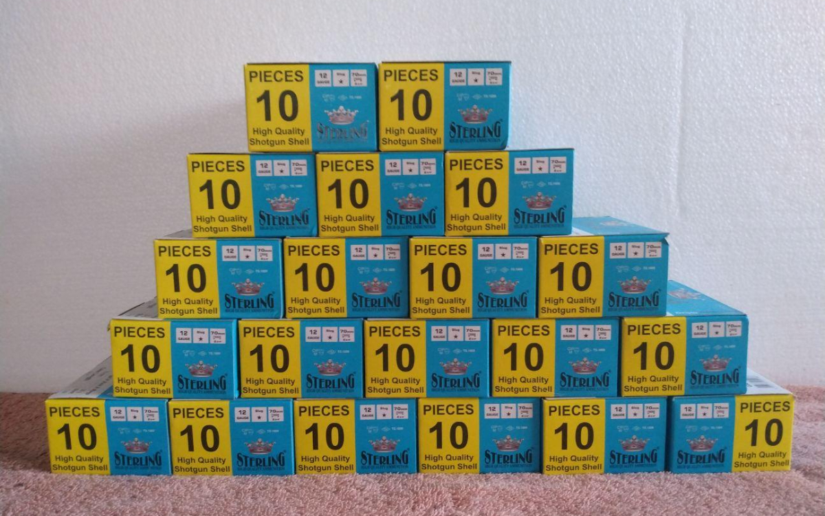 Sterling Twenty Boxes, 200 Rounds, 2 3/4" 12-gauge Tornado Slugs, 1460 ...