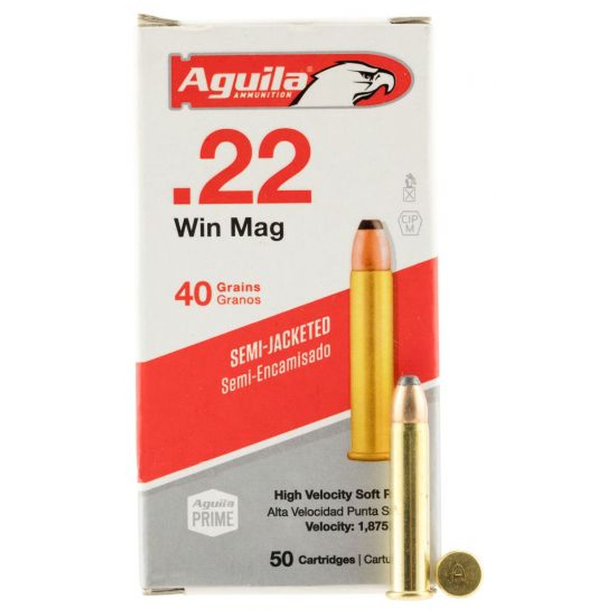 Aguila Ammunition 22 Winchester Magnum Rimfire WMR 40 Grain Jacketed ...
