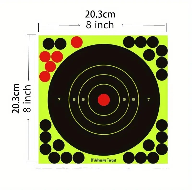 STI Guns 25pcs Self-Stick Paper Targets- 8 Inches round 17336744 ...