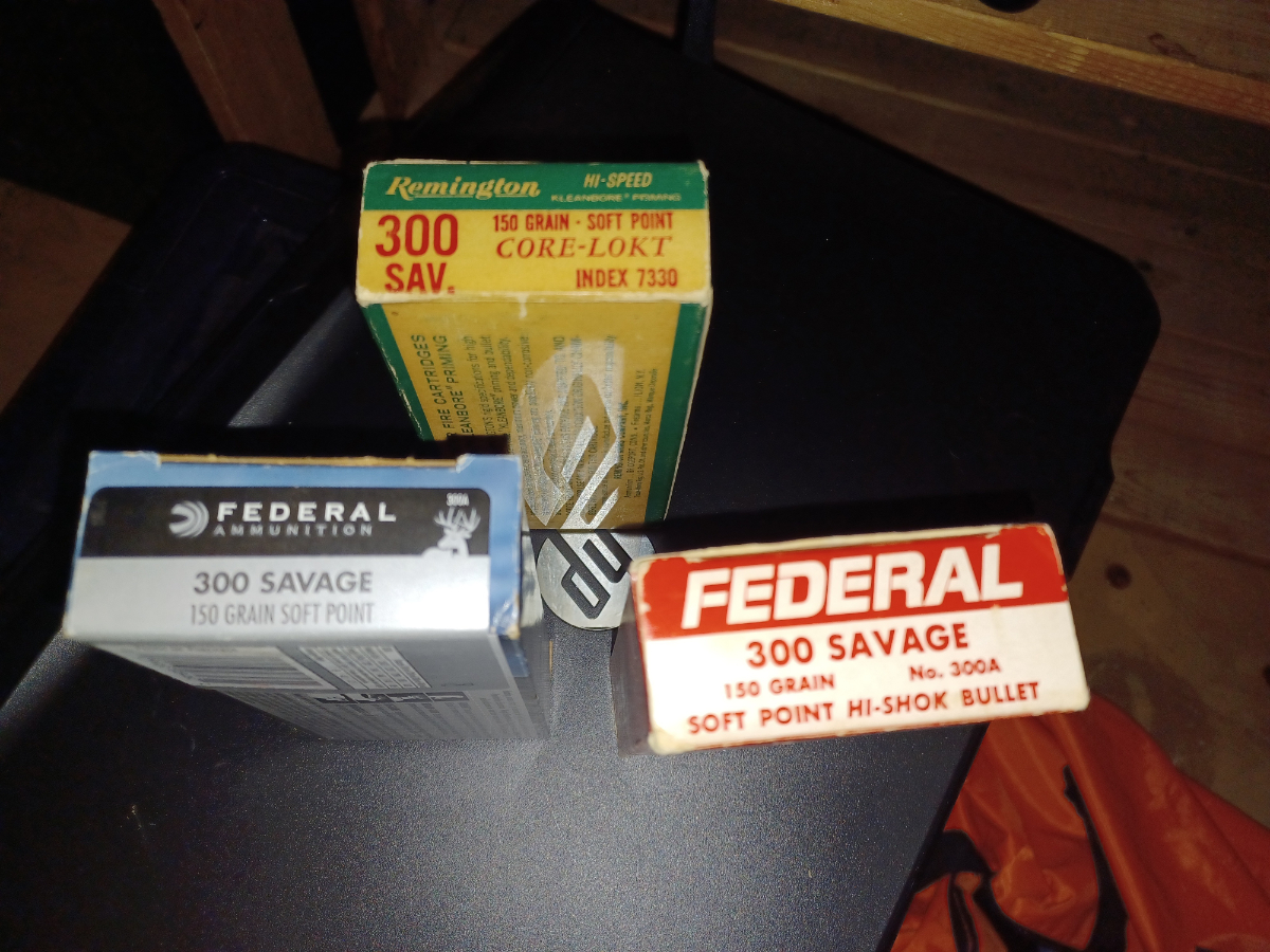 Federal Cartridge Corporation Three boxes of .300 Savage ammo. Feed ...