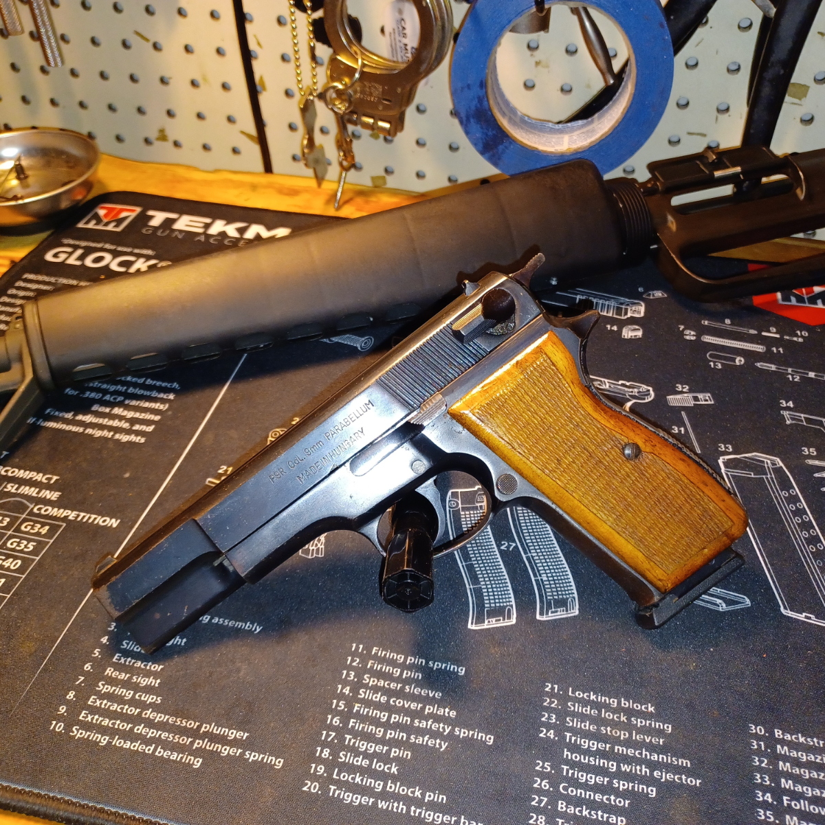 FEG Hungarian P9R, S&W Model 59 and Browning Hi Power hybrid, 9mm Luger ...