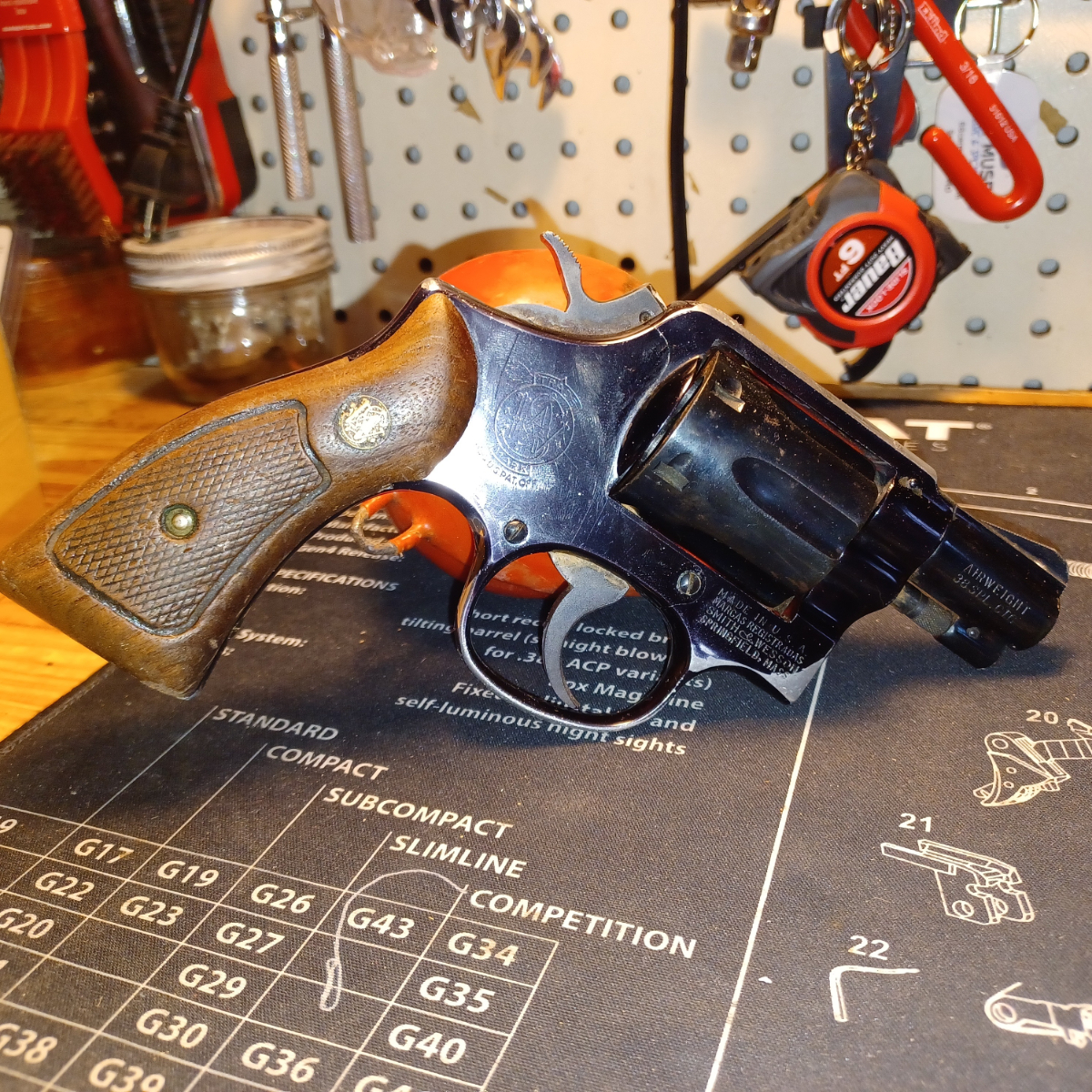 Smith & Wesson Gunsmith Special S&W Model 12-2, aluminum frame, steel ...